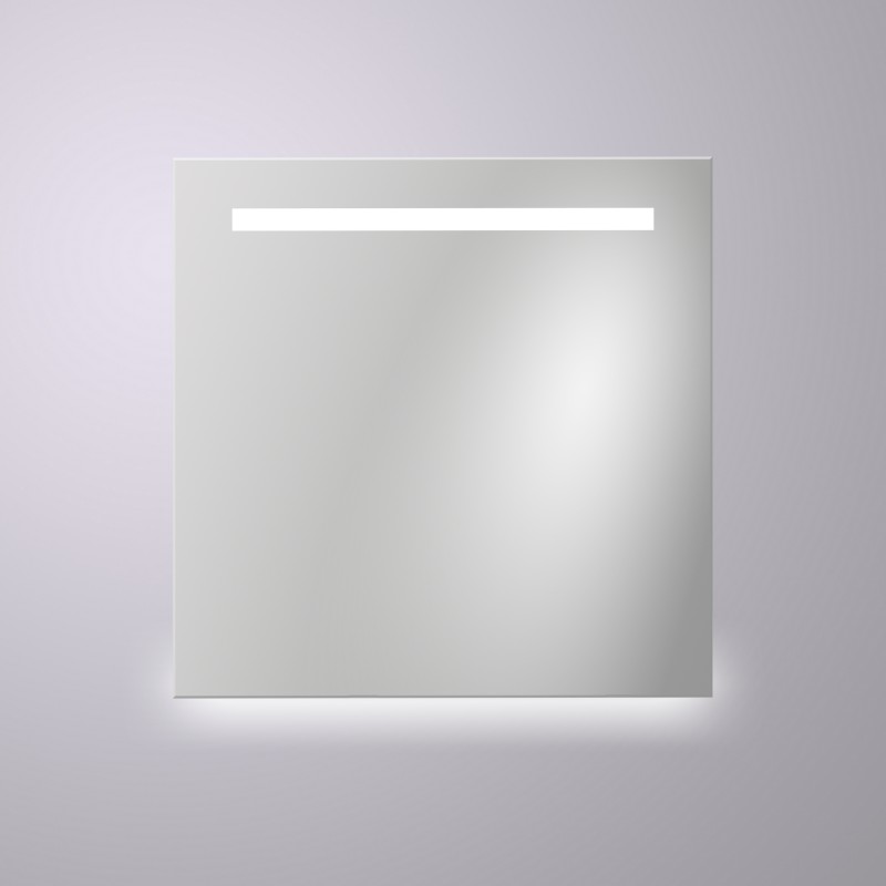 Rectangular Lens Mirror with Illuminated Horizontal LED Strip Dimension ...