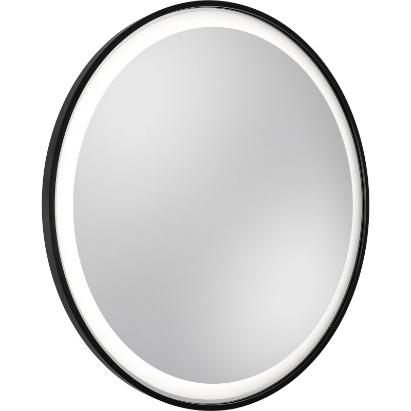 Lustro Moonlight okrągłe z czarną ramą i oświetleniem LED Wymiar 70x70 cm